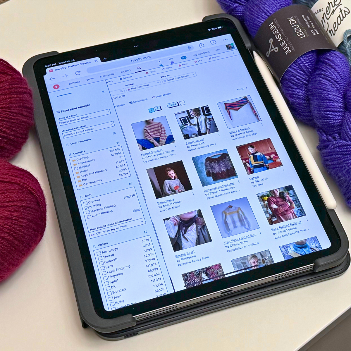 Spotlight on: Ravelry's Advanced Pattern Search – Monarch Knitting
